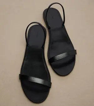 THE ROW Ella Leather Sandals