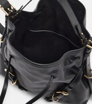 Givenchy Voyou Small Leather Bucket Bag - Black