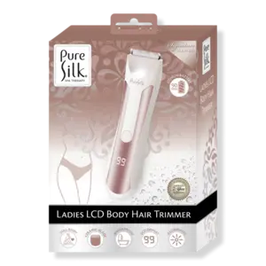 PURE SILK Rechargeable Body Hair Trimmer With 4 Guide Combs - One-color