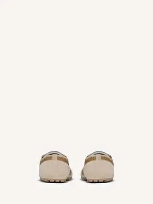 Balmain Racer Trainers In Mesh And Suede Calfskin - Beige