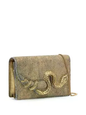 Roberto Cavalli Brushed Effect Snake Motif Shoulder Bag