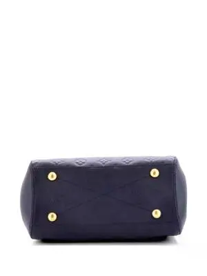LOUIS VUITTON Montaigne Handbag Monogram Empreinte Leather Bb Satchel - Blue