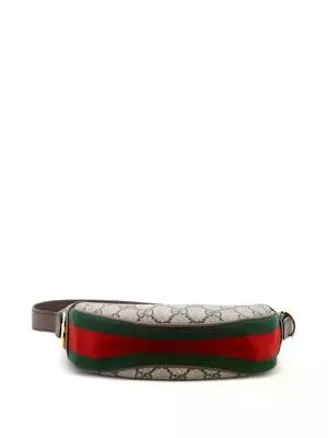 Gucci Ophidia Mini Hobo Bag In Gg Coated Canvas - Brown
