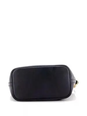 LOUIS VUITTON Lock And Walk Leather Bucket Bag - Black