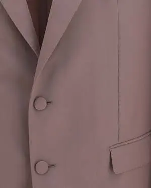 Dolce & Gabbana Single-breasted Peak Lapel Wool Poplin Jacket - Brown