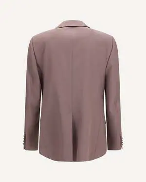 Dolce & Gabbana Single-breasted Peak Lapel Wool Poplin Jacket