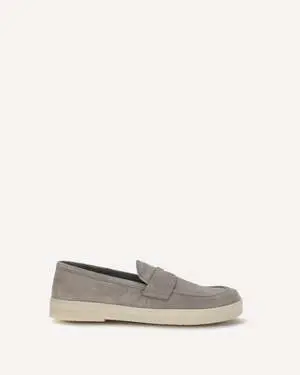 Prada Suede Loafers - Grey
