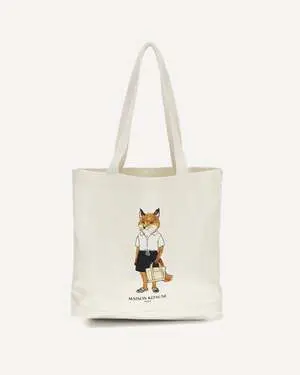 Maison Kitsuné Dressed Fox Tote Bag - Cream