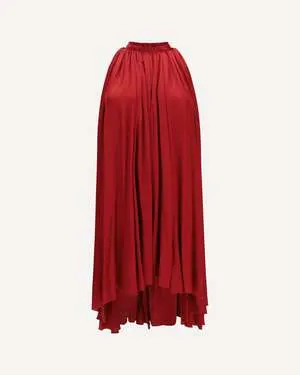 SA SU PHI Draped Halterneck Dress With Asymmetrical Hem