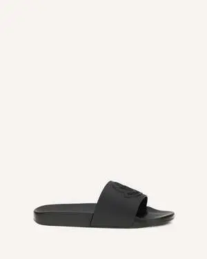Moncler Basile Rubber Slippers - Black