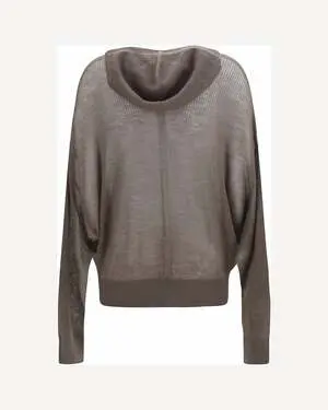 Rick Owens Semi-sheer Knit Hoodie - Grey