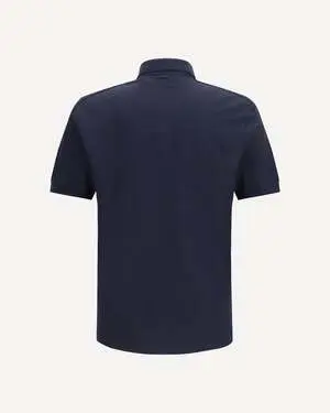 Zegna Cotton And Silk Polo - Blue