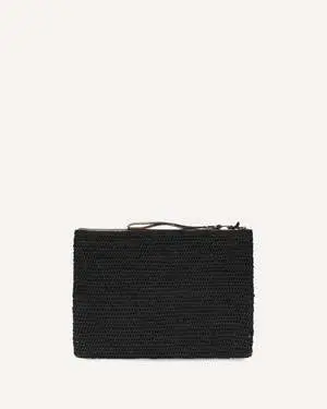 IBELIV Raffia Ampy Pouch - Black