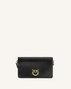 Pinko Love Click Soft Horizontal Mini Shoulder Bag - Black