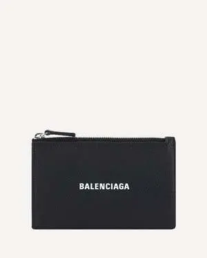 Balenciaga Leather Cardholder - Black