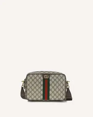 Gucci Printed Canvas Shoulder Bag - Beige