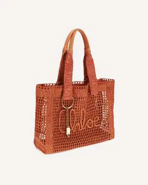 Chloé East-west Summer Banana Raffia Tote Bag - Red
