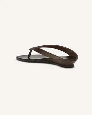GIUSEPPE ZANOTTI Asymmetrical Wedge Leather Sandals