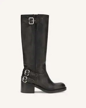 Chloé Dakota Knee-high Buckled Boots - Black