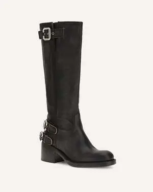Chloé Dakota Knee-high Buckled Boots - Black