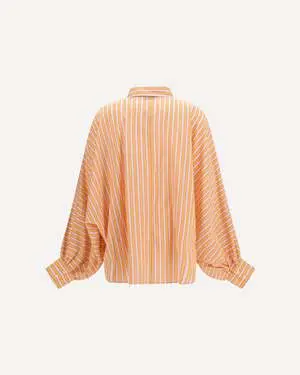 SOSUE Antonia Voile Striped Shirt - Orange