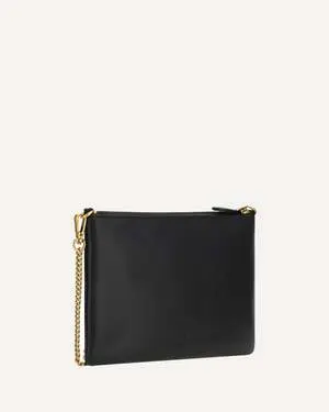 Pinko Leather Shoulder Bag With Gold-plated Logo - Black