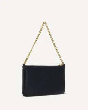 Pinko Leather Shoulder Bag With Chain Strap