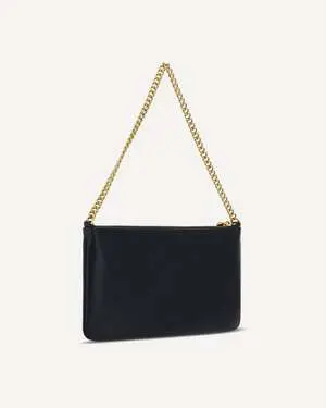 Pinko Leather Shoulder Bag With Chain Strap