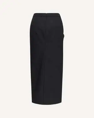 Givenchy Draped Midi Skirt In Double-faced Wool And Mohair