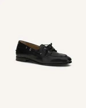 Bally Plume Leather Loafers - Black
