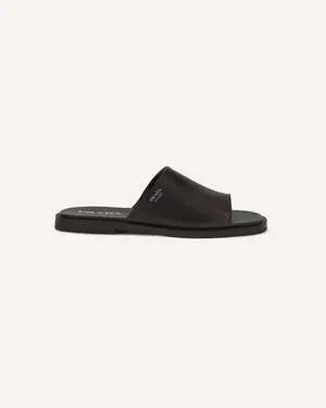 Prada Leather Slide Sandals