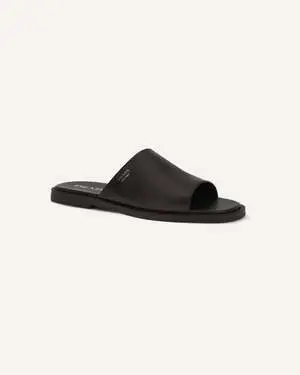 Prada Leather Slide Sandals