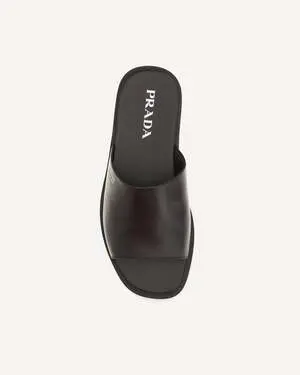 Prada Leather Slide Sandals