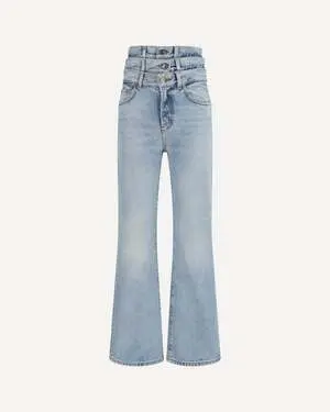 Fiorucci Flared Jeans With Triple Layer Waist