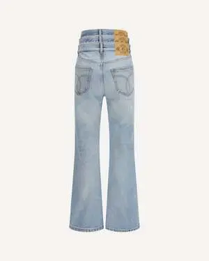 Fiorucci Flared Jeans With Triple Layer Waist