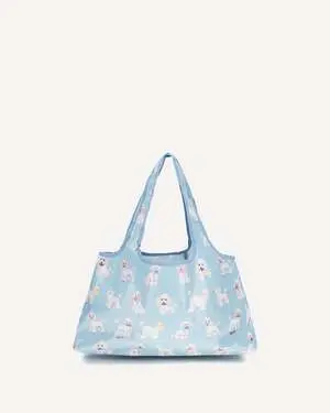 Fiorucci Poodle Print Hobo Shoulder Bag - Light Blue