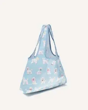 Fiorucci Poodle Print Hobo Shoulder Bag - Light Blue
