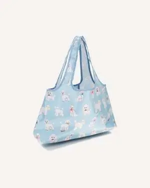 Fiorucci Poodle Print Hobo Shoulder Bag - Light Blue
