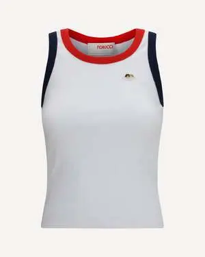 Fiorucci Angels Patch Tank Top With Contrast Trims