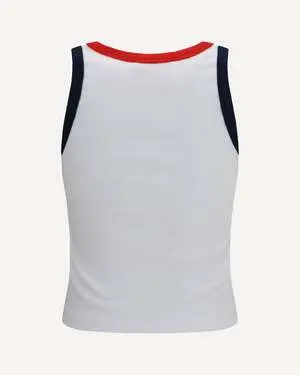 Fiorucci Angels Patch Tank Top With Contrast Trims