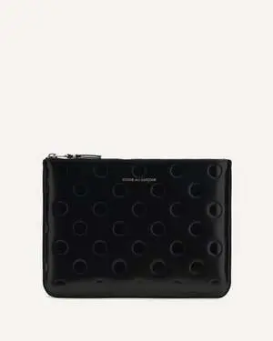 Comme Des Garçons Embossed Polka-dot Pouch - Black