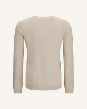 ARAGONA CASHMERE Crewneck Sweater In Cashmere And Linen