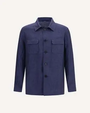 GI CAPRI Linen Shirt With Button Closure