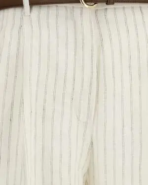 Max Mara Striped Linen Wide-leg Trousers