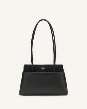 Prada Leather Shoulder Bag - Black