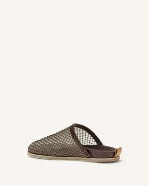FORTE_FORTE Embellished Mesh Mules