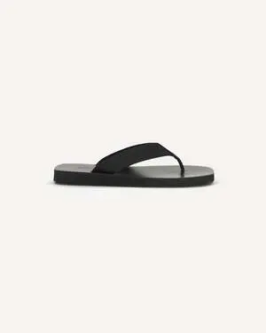 Senso Flat Rubber Sole Flip Flop Sandals - Black