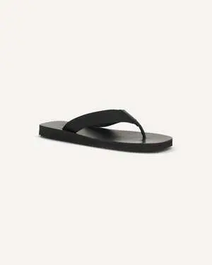Senso Flat Rubber Sole Flip Flop Sandals - Black