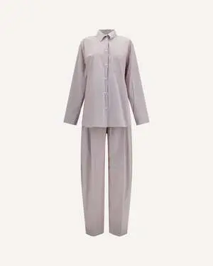 Andamane Wendela Striped Shirt And Pants Set