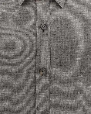 Zegna Cashmere, Inen, And Sik Overshirt Mae - Grey